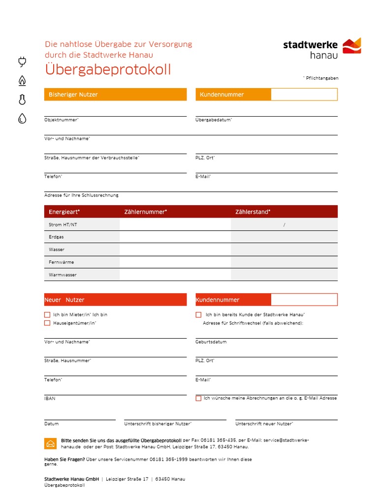 Uebergabeprotokoll | PDF