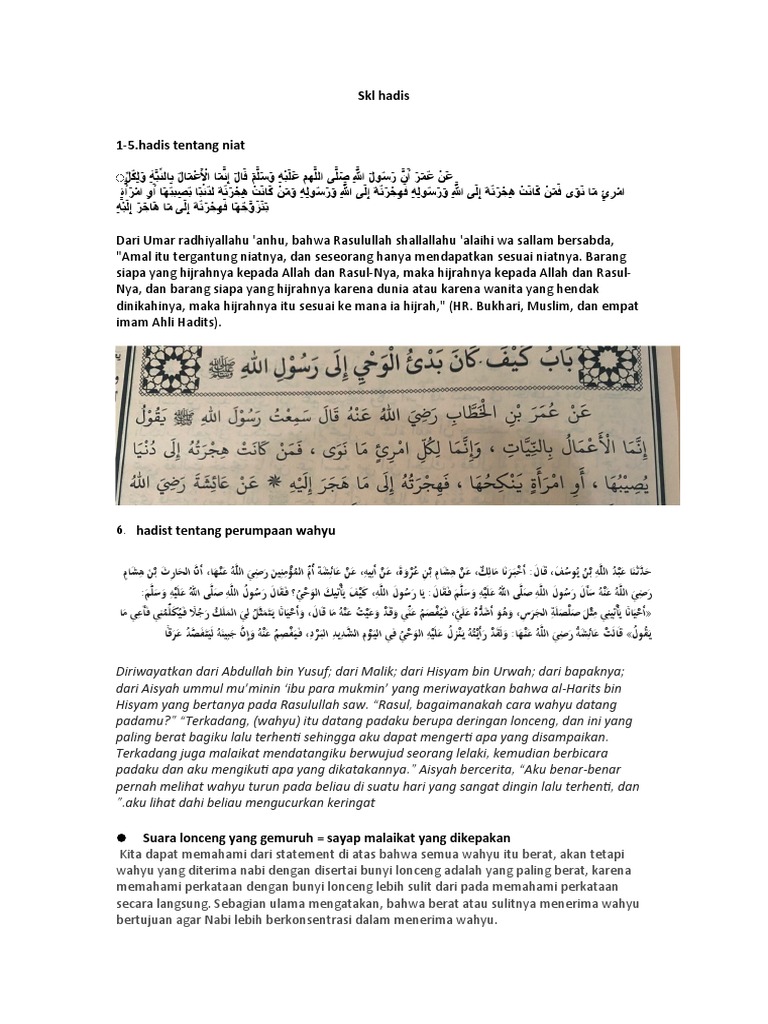 SKL Hadis 1 - 40 | PDF