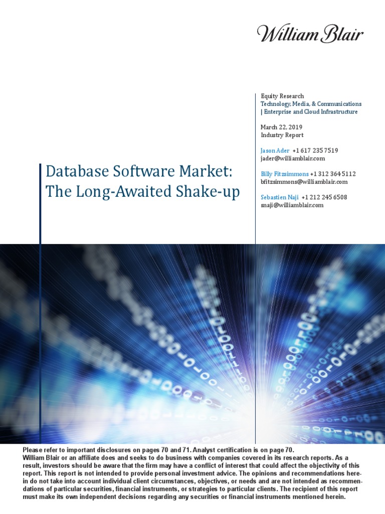 Database Software Market White Paper | PDF | Databases | Relational ...