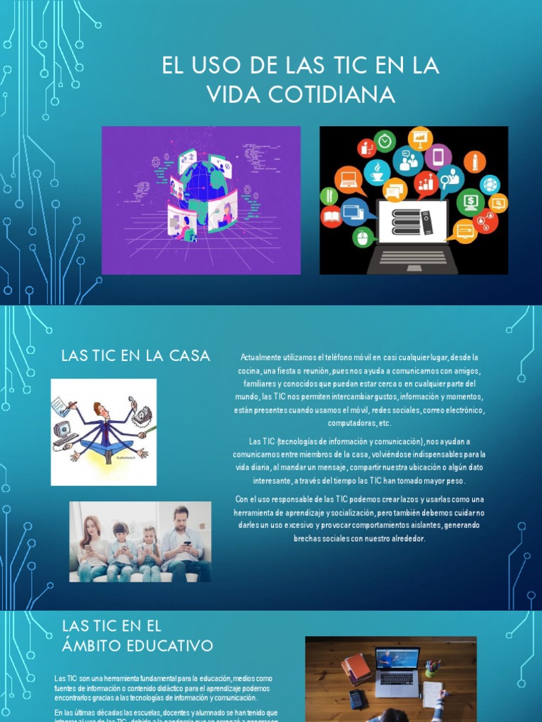 El Uso de Las TIC en La Vida Cotidiana | PDF | Tecnología de información y comunicaciones ...
