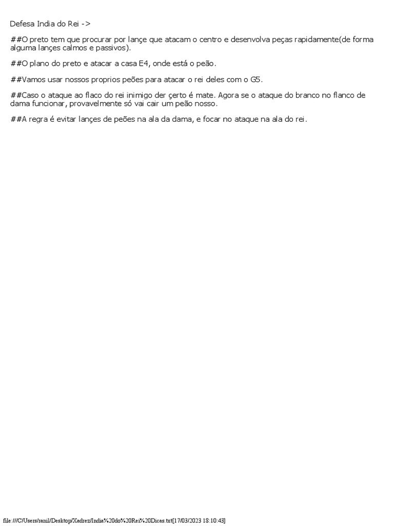 India Do Rei Dicas PDF | PDF