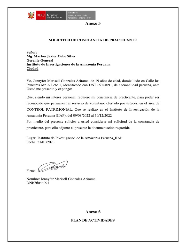 Oficio Para Solicitar Practicantes – WLPHG