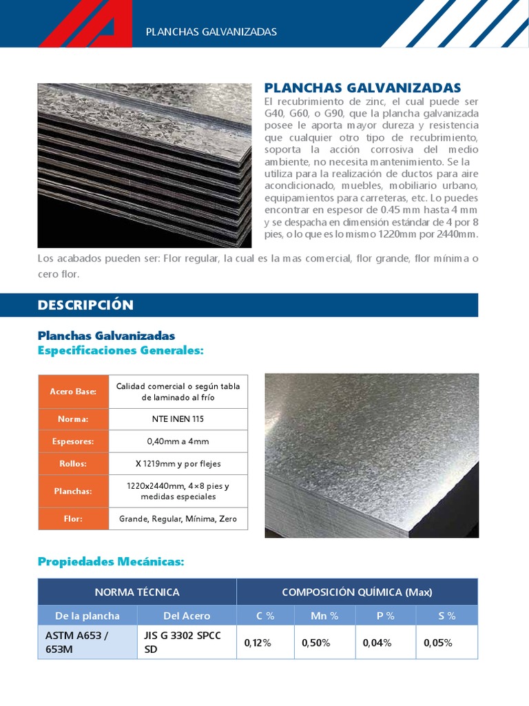 Importaceros Planchas Galvanizadas | PDF | Ingeniería de Edificación | Naturaleza