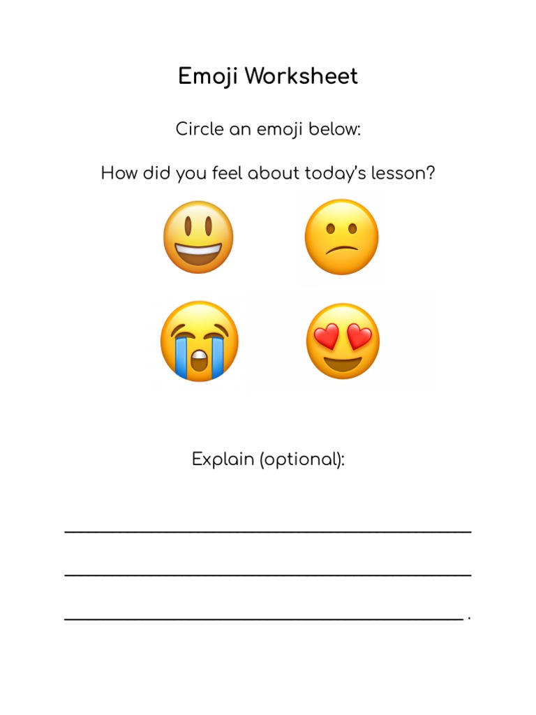 Durs Emoji Worksheet | PDF