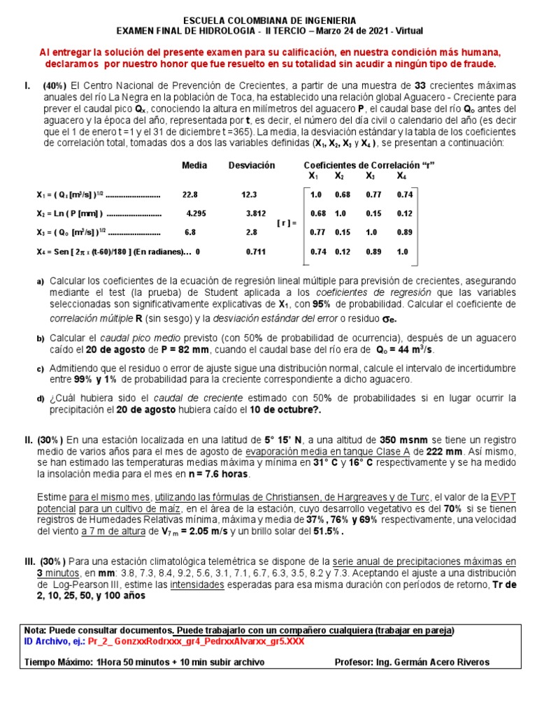 Ex 2 HIDG 21-1 | PDF | Análisis estadístico | Enseñanza de matemática