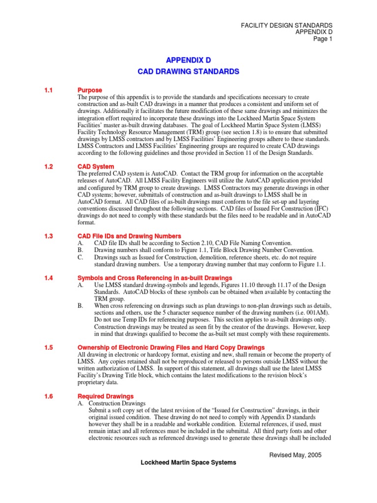 CAD Drawing Standards Guide | PDF | Technical Drawing | Wall