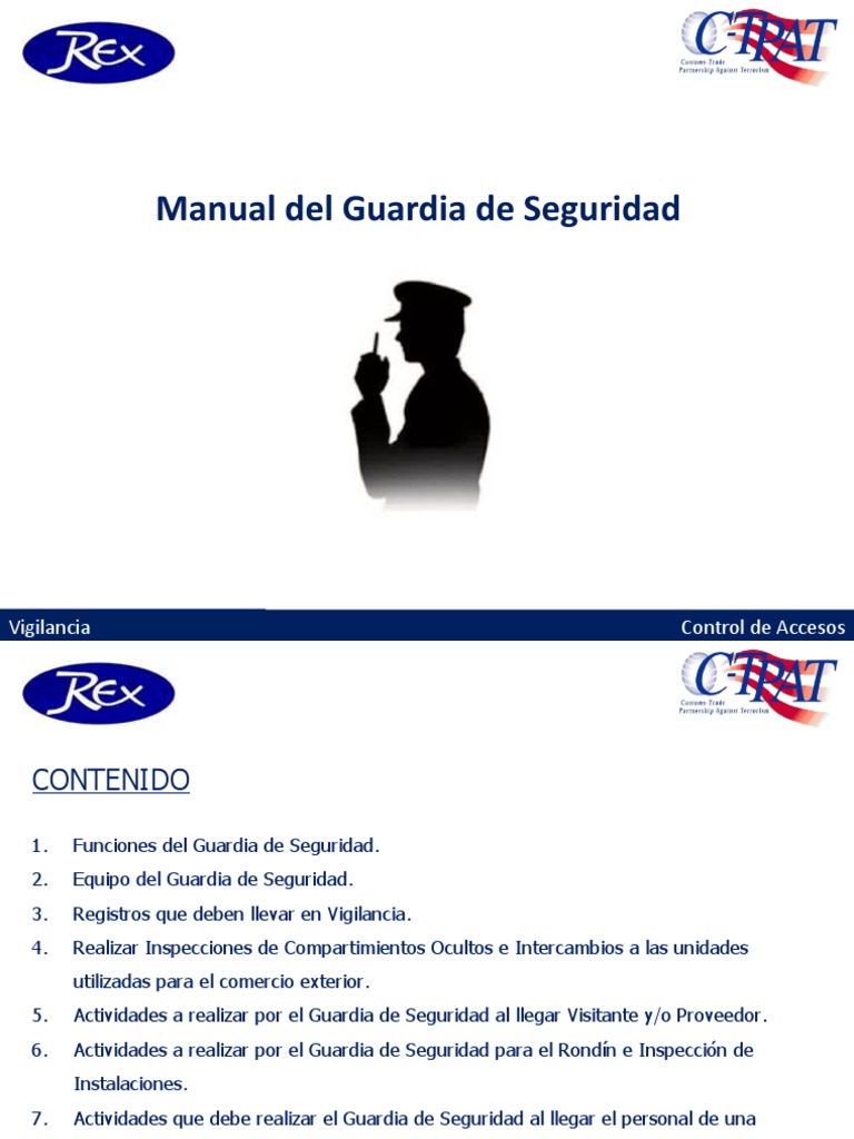 Manual Del Guardia de Seguridad Rodriguez Express Septiembre | PDF | Guardia de seguridad | Camión
