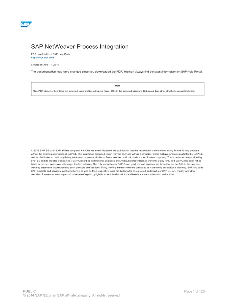 SAP NetWeaver Process Integration - Handbook PDF | PDF | System | Web Service