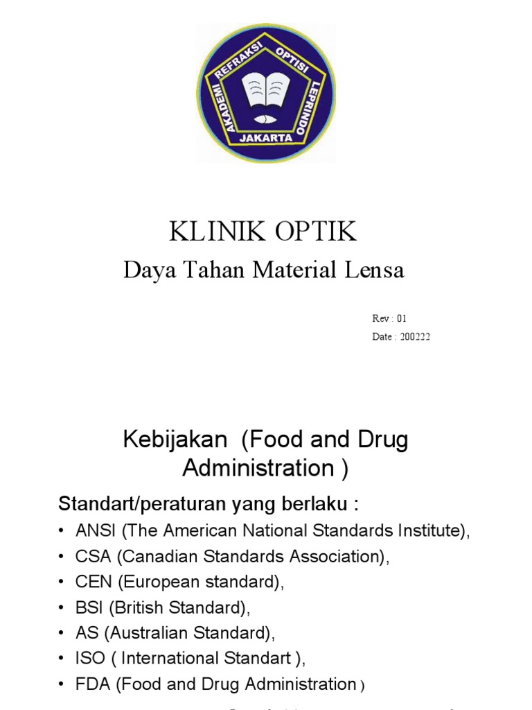 KO1 - 2.3 (Daya Tahan Material Lensa) | PDF