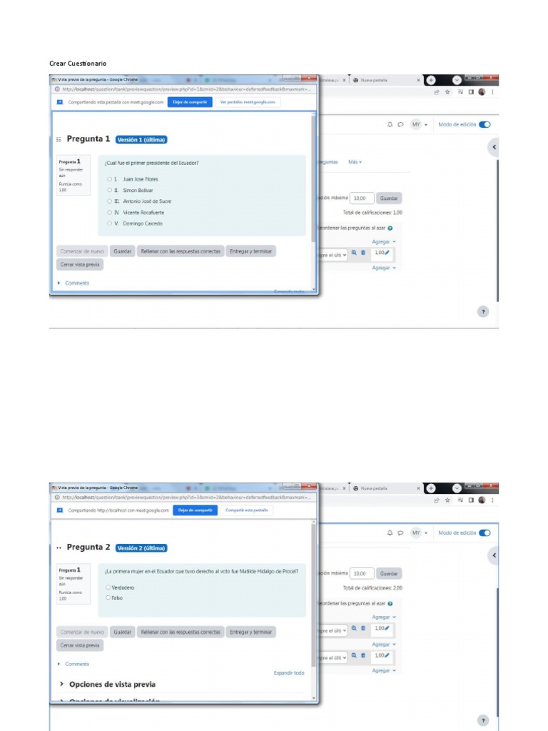 Crear Cuestionario | PDF