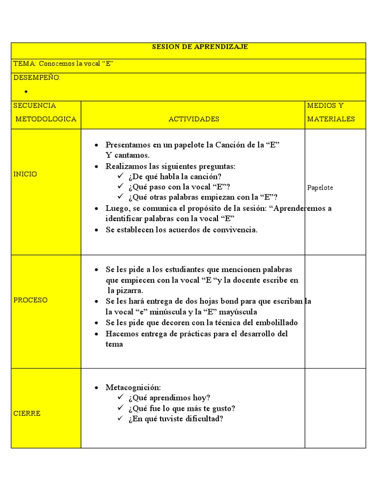 Sesion 2 Vocal e | PDF