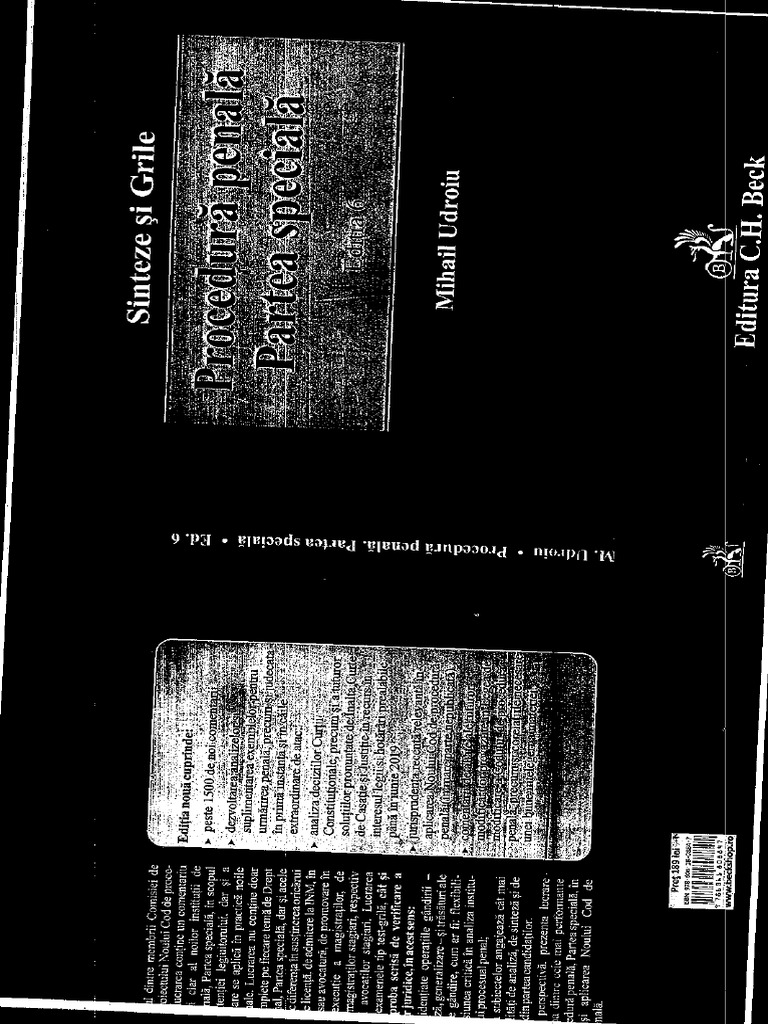 Mihail Udroiu - Procedura Penala. Partea Speciala - 2019 PDF | PDF