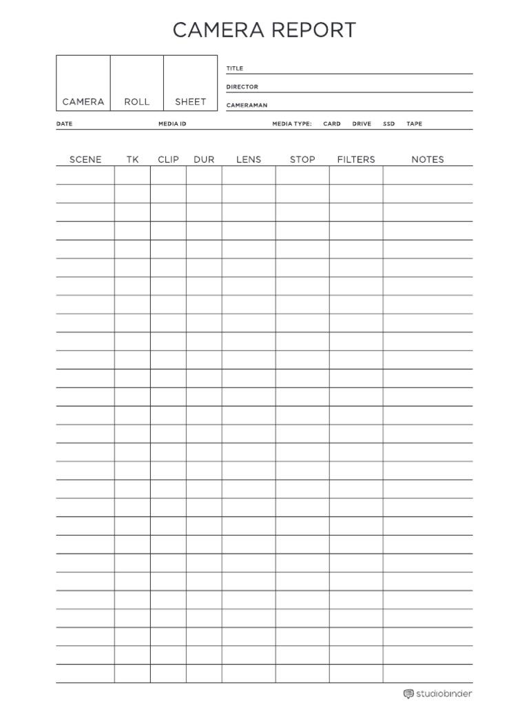 Camera ReportTemplate PDF | PDF