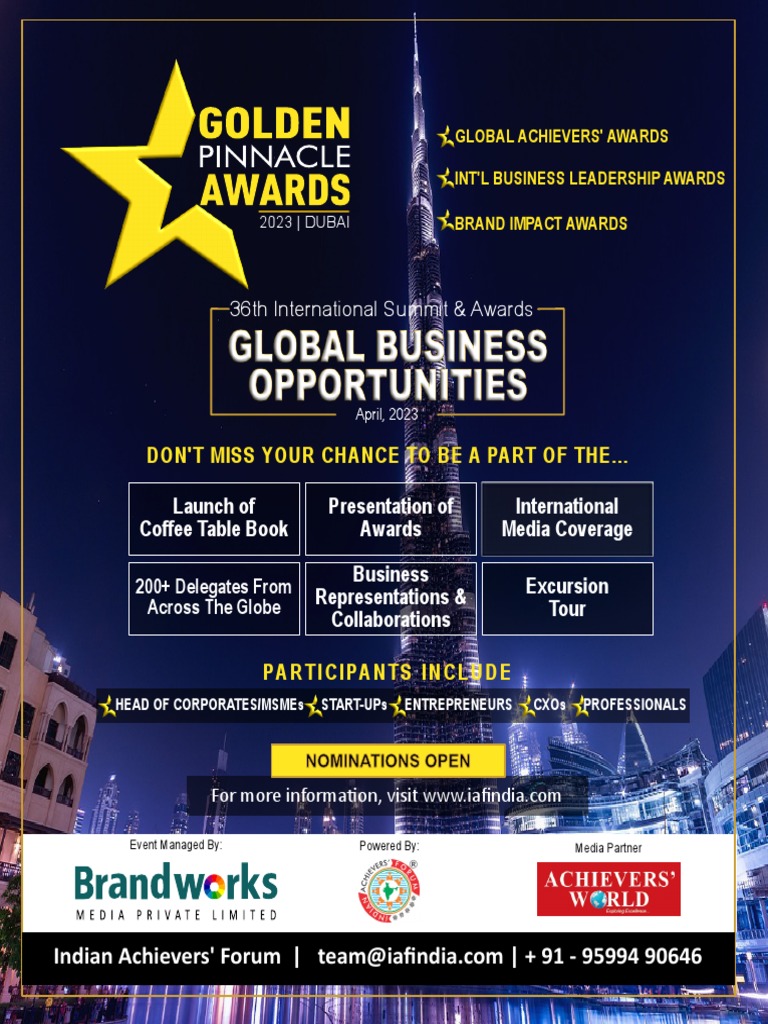 Golden Pinnacle Awards PDF | PDF