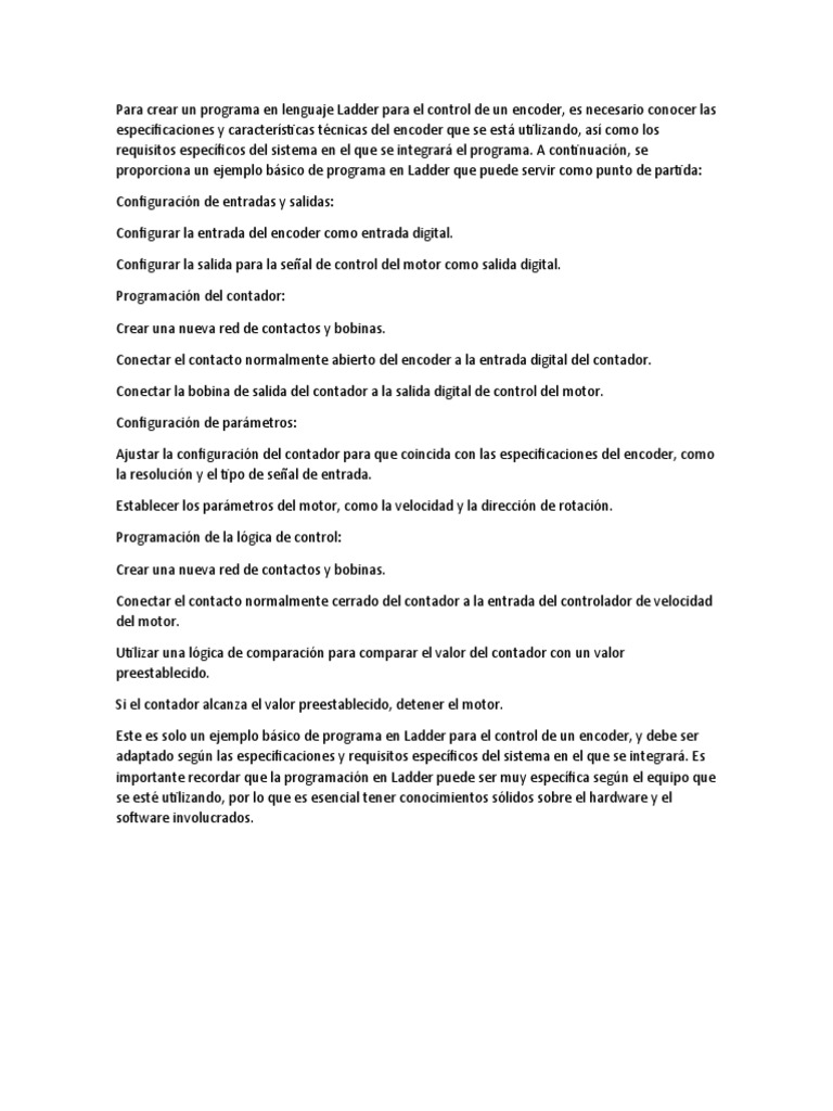 Encoder en Ladder | PDF