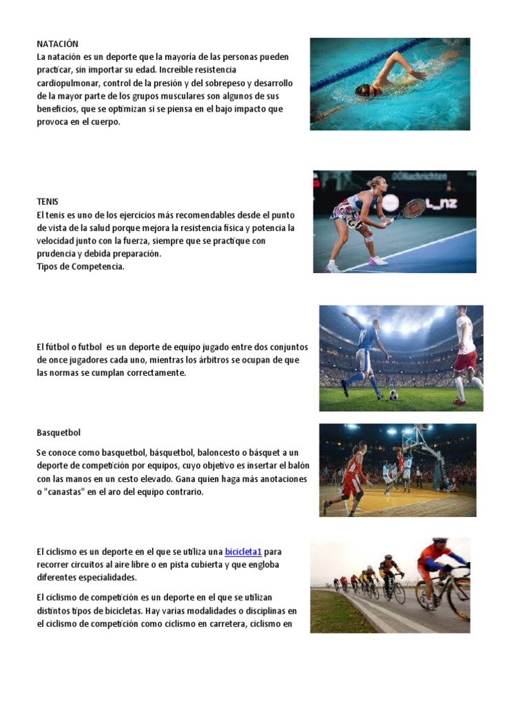 5 Tipos de Deportes | PDF