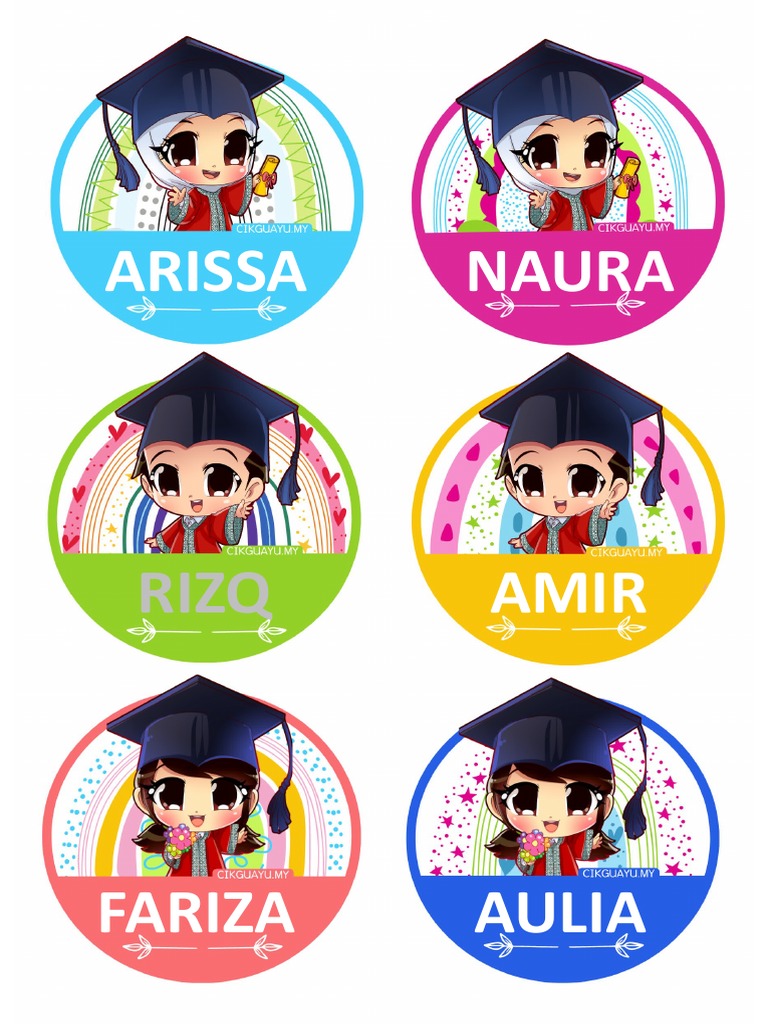 Label Nama Murid Graduasi | PDF