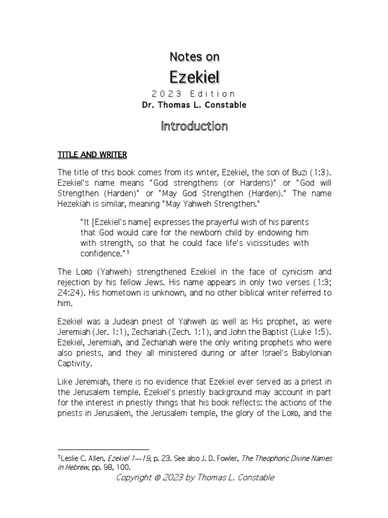 Ezekiel PDF | PDF | Book Of Ezekiel | Apocalyptic Literature