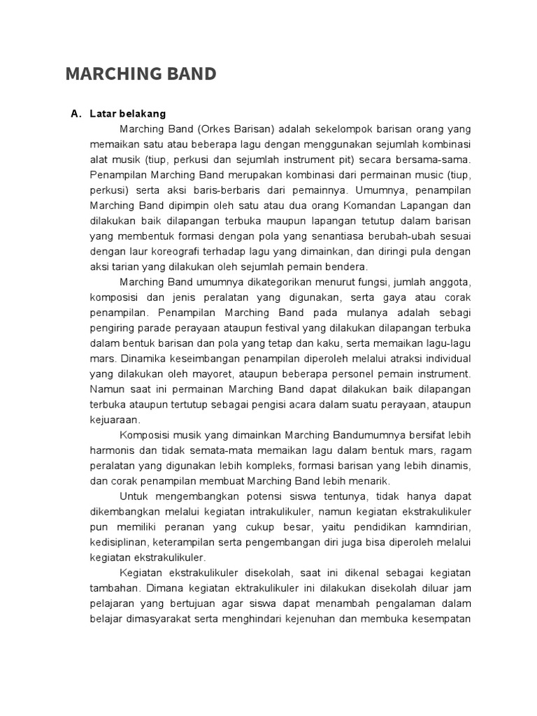 Marching Band | PDF | Bisnis | Seni