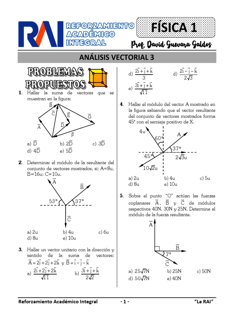 Análisis Vectorial 3 | PDF | Vector Euclidiano | Álgebra