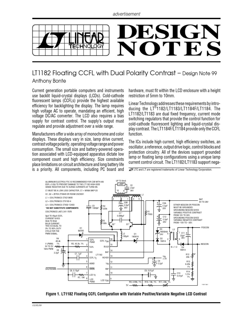 LT Royer DN99 | PDF | Liquid Crystal Display | Backlight