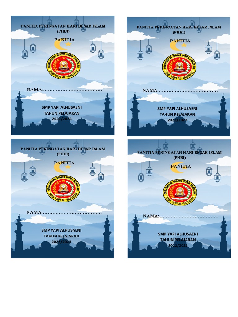 Id Card Panitia Phbi | PDF