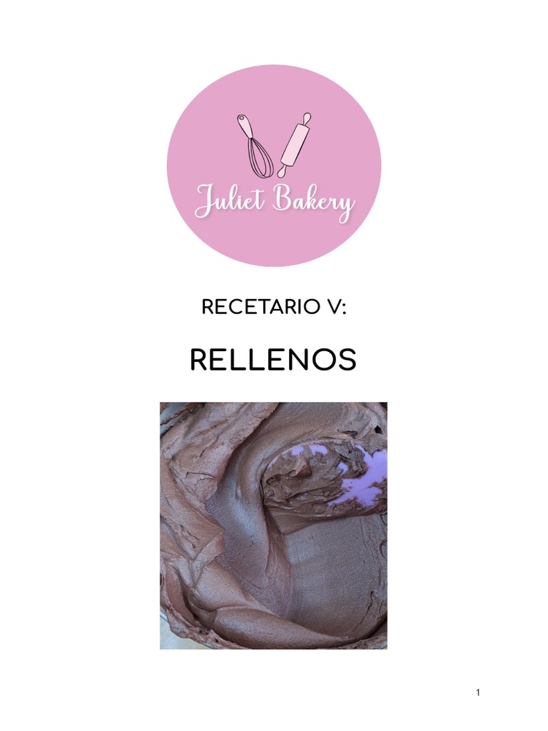 Recetario V - Rellenos | PDF | Crema | Chocolate