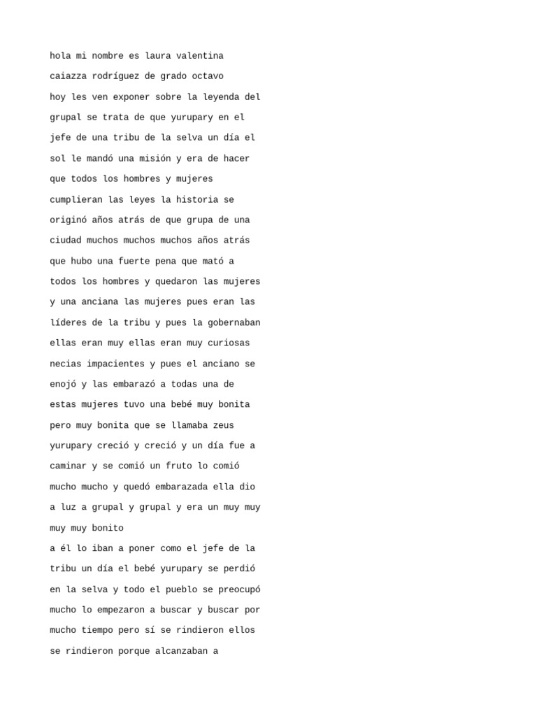 (Spanish (Auto-Generated) ) Leyenda Del Yurupary (DownSub - Com) | PDF