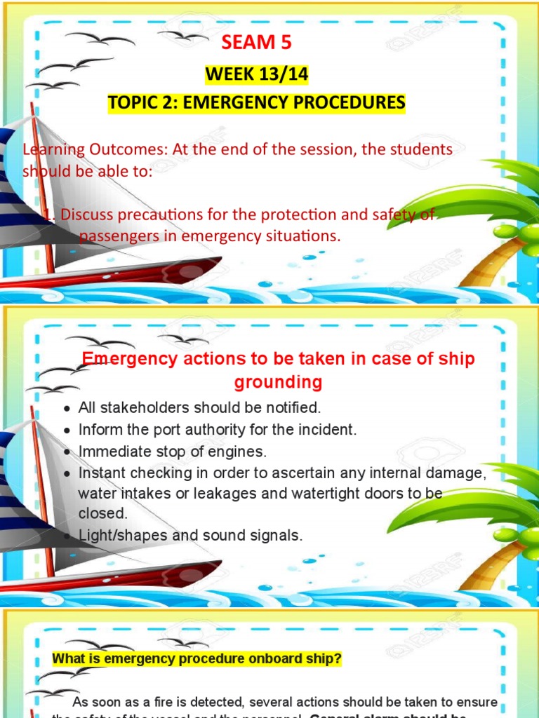 Emergency Procedures for Passenger Ships | PDF | Water Transport | Shipping