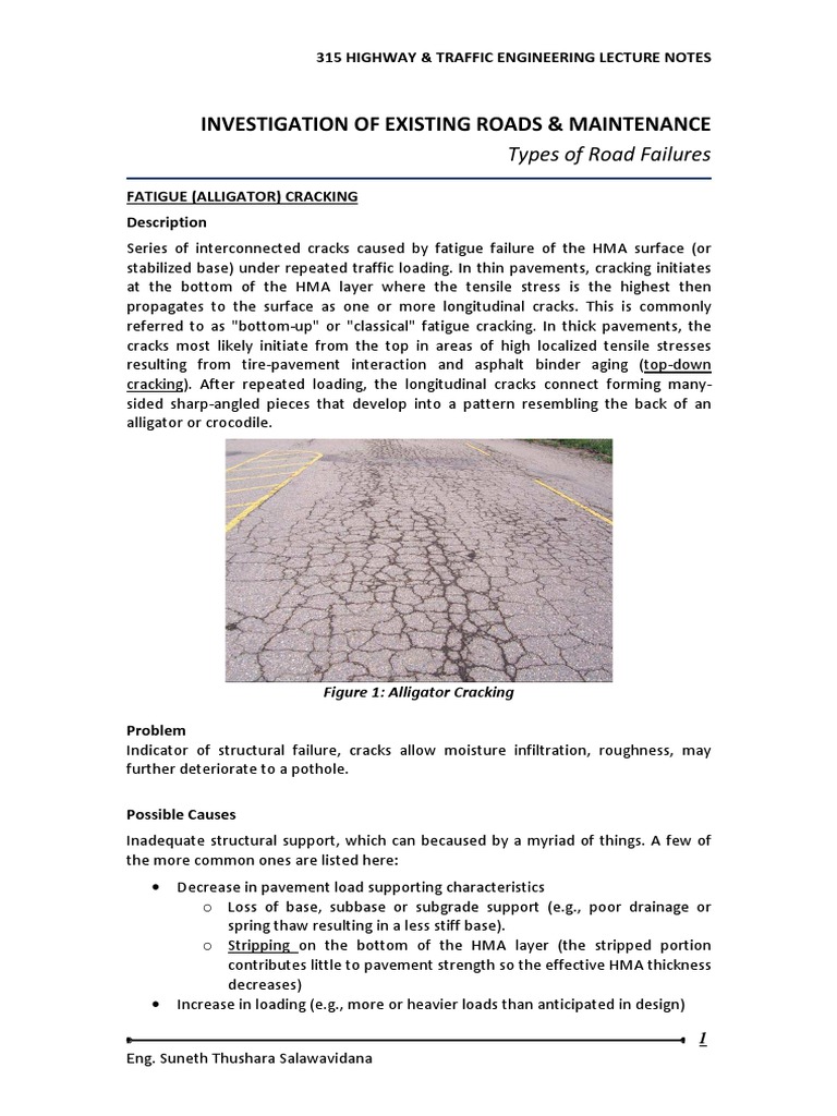 2-Types of Road Failures | PDF | Road Surface | Civil Engineering