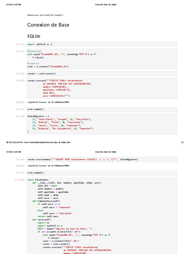 Conexion Base de Datos | PDF | Bases de datos | Software de gestión de ...