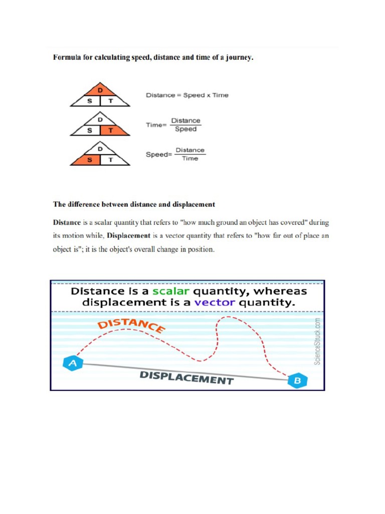 Week 5 - Motion Speed Velocity Acceleration SUMMARY NOTES | PDF | Speed ...