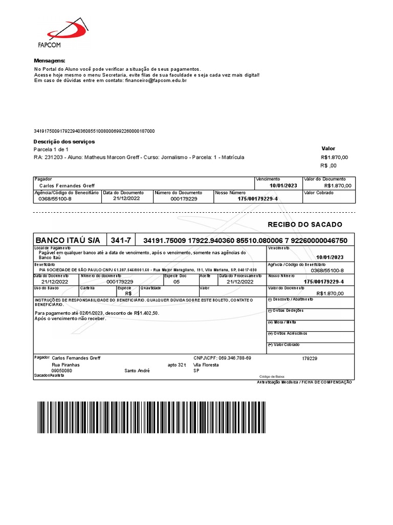 Boleto PDF | PDF | Bancos