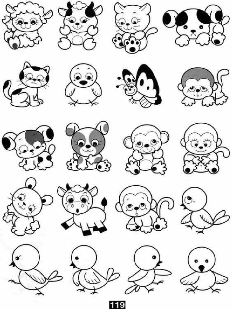 Animais Fofinhos para Colorir3 | PDF