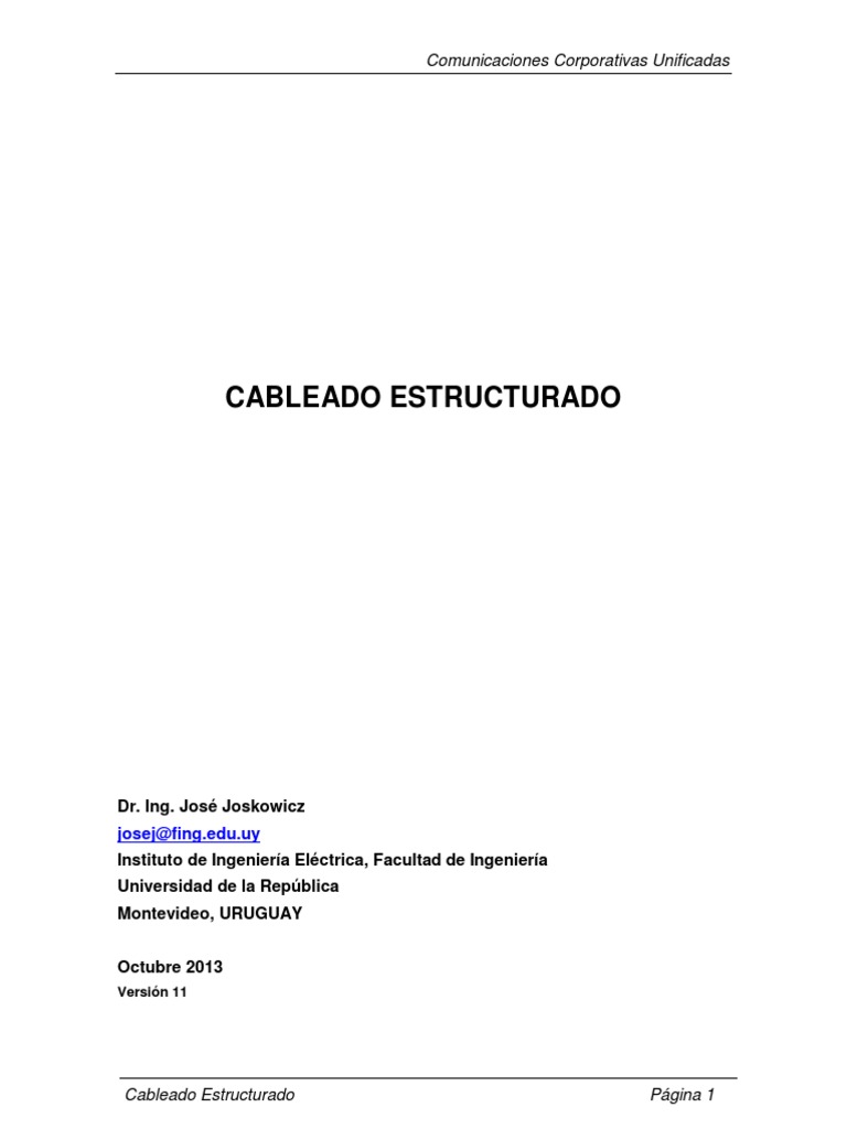 Documentación Cableado Estructurado | PDF | Informática | Tecnología