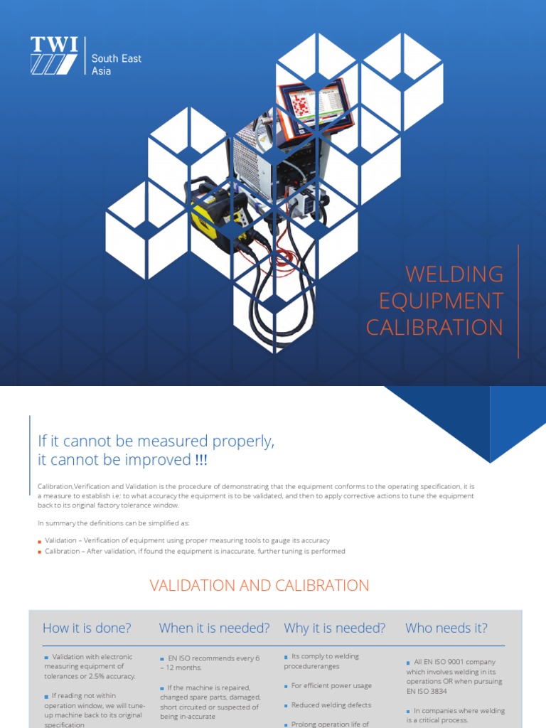 Welding Equipment Calibration Guide | PDF | Calibration | Verification ...