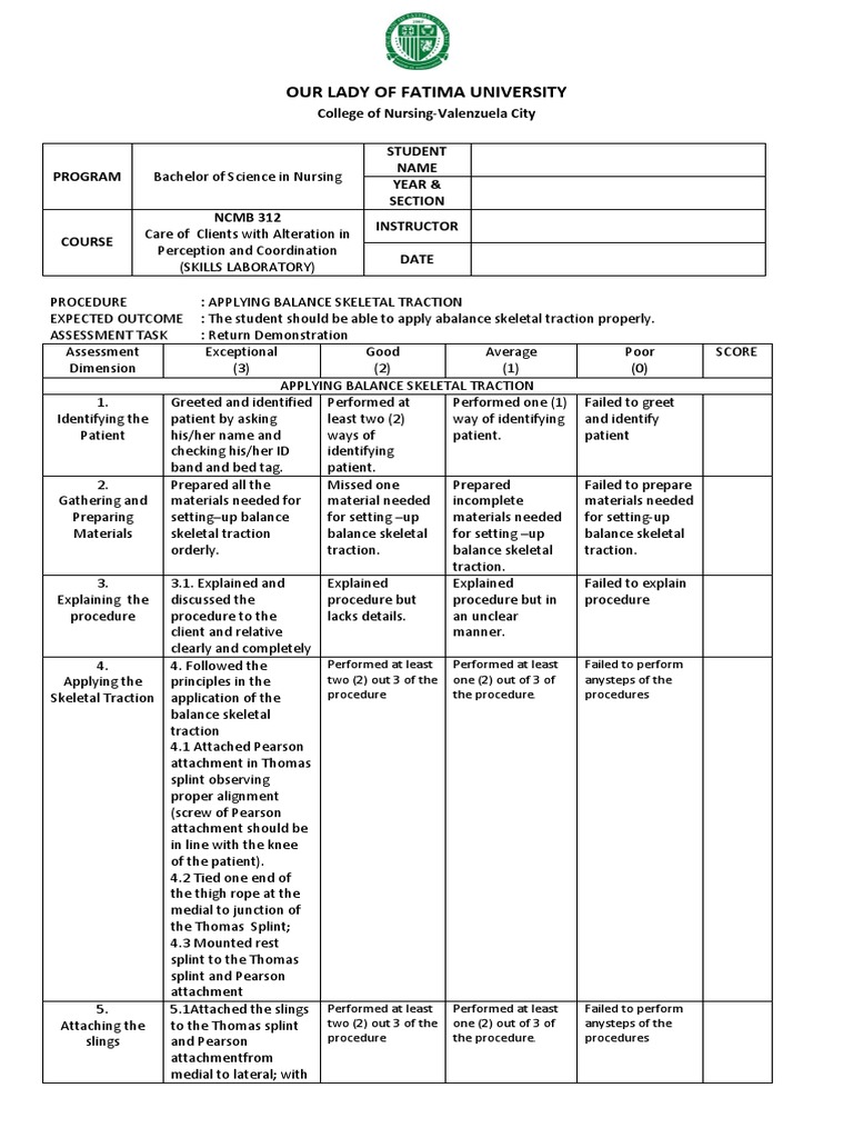 Applying Balance Skeletal Traction Guide | PDF | Patient