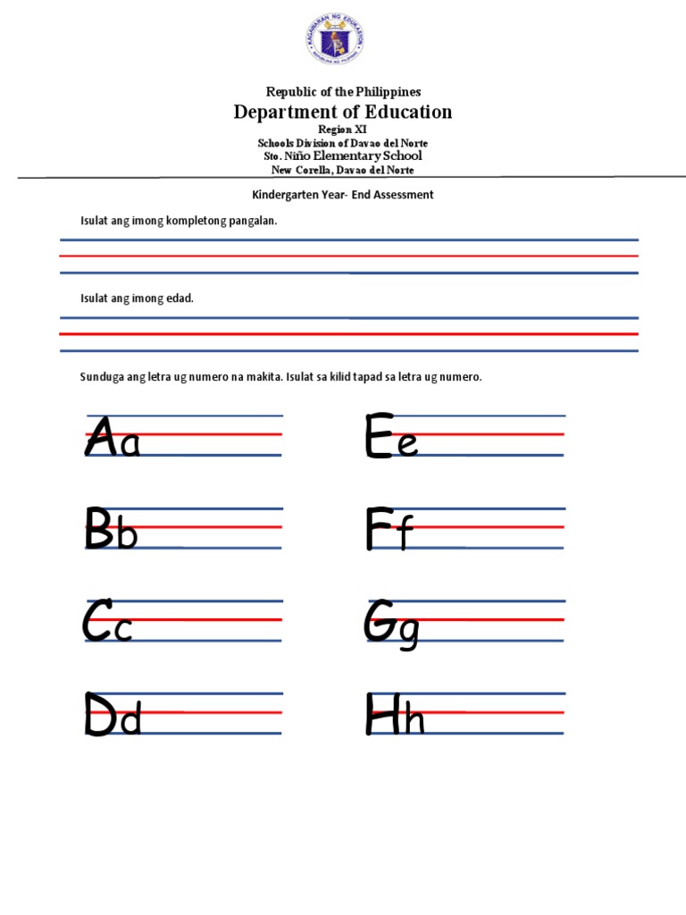 Kindergarten Assessment | PDF