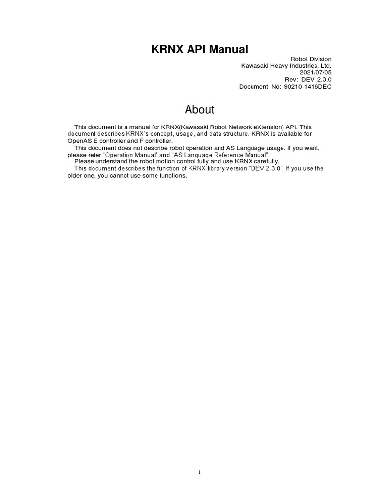 90210-1416DEC KRNX API Manual 2 PDF | PDF | Computer Program | Programming