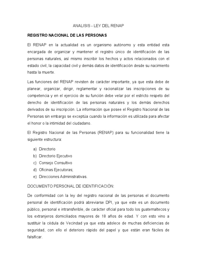 Analisis Renap | PDF | Justicia | Crimen y violencia