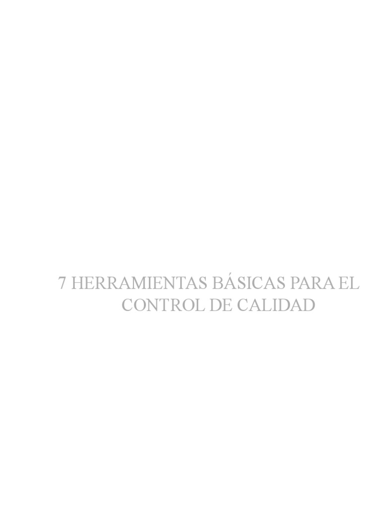 7 Herramientas Básicas para El Control de Calidad - PPT - (PPT Powerpoint) PDF | PDF
