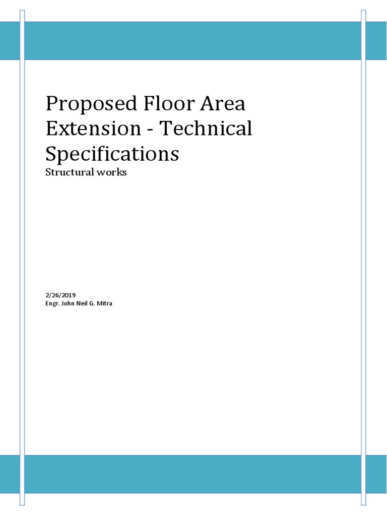 Technical Specification For Structural Works | PDF | Concrete | Masonry