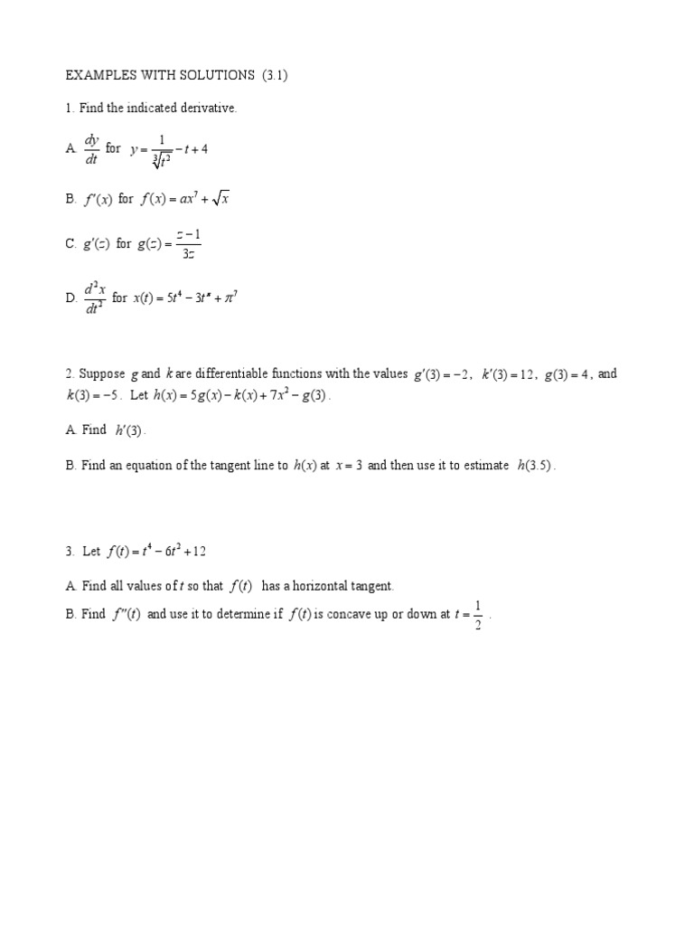 3.1 - Examples With Solutions | PDF