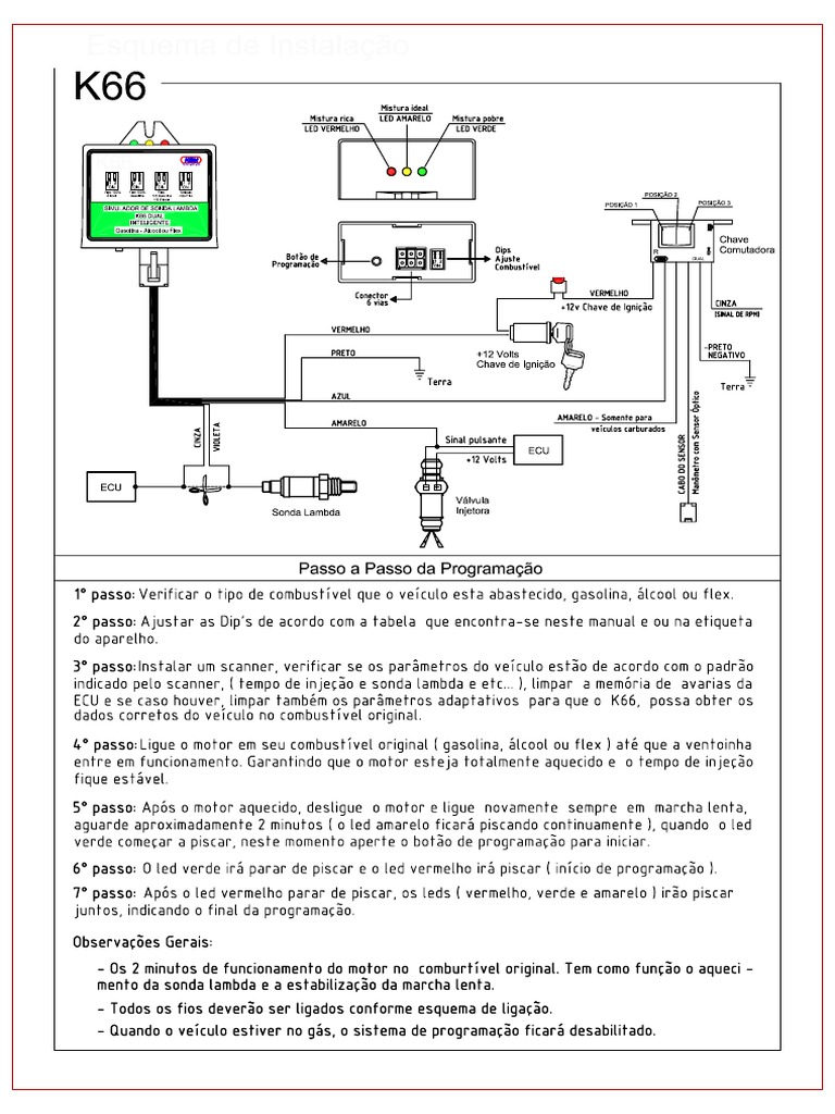 1466 - K66 - Esquema de Instalação PDF | PDF