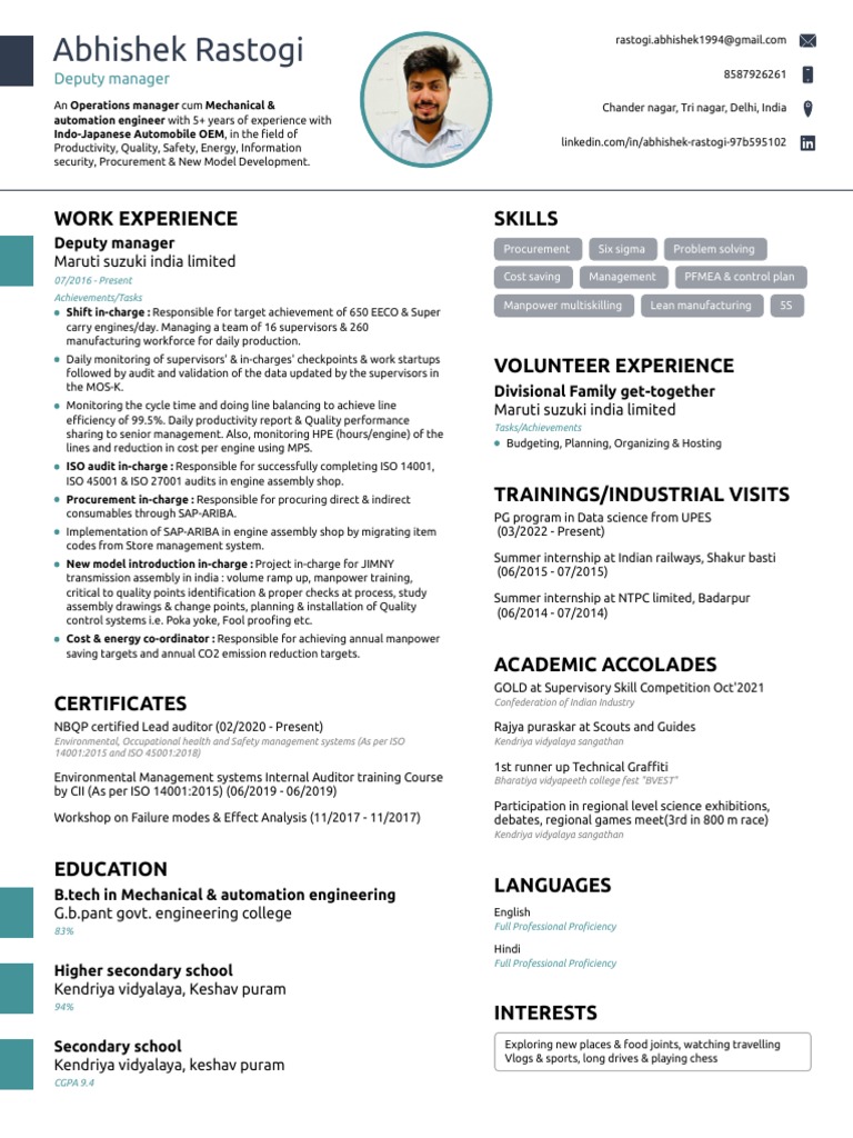 Abhishek's Resume PDF | PDF | Business