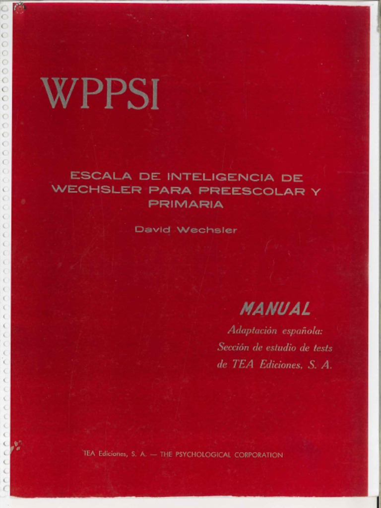 WPPSI Manual PDF | PDF