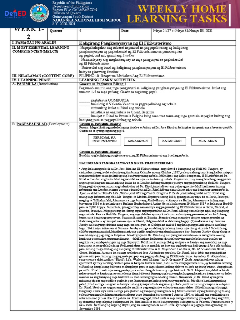 4 Qtr. Fil10 Week1-2 | PDF
