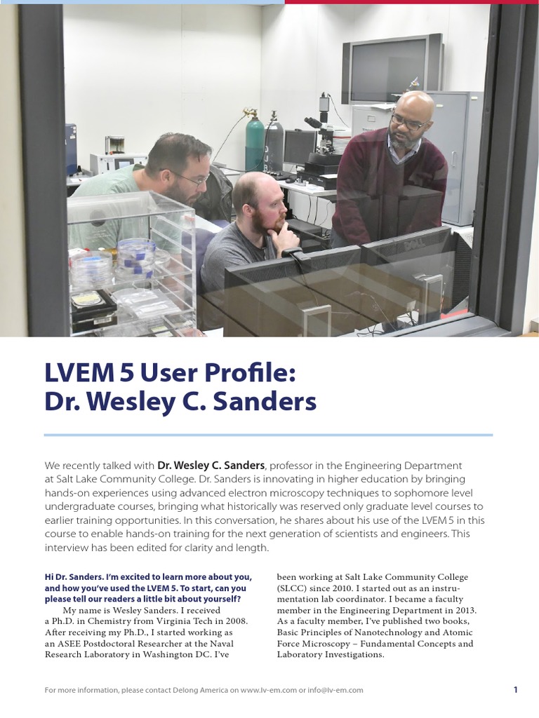 Lvem User Profile-Wesley Sanders | PDF | Scanning Electron Microscope ...