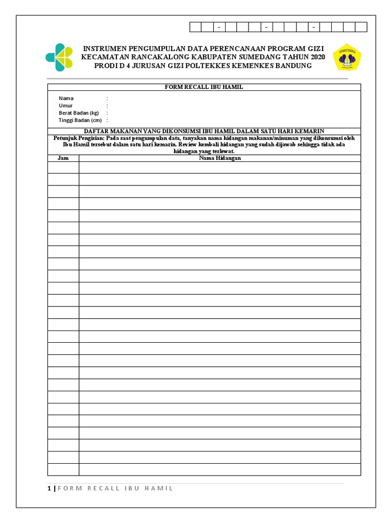 Bumil - Form Recall | PDF