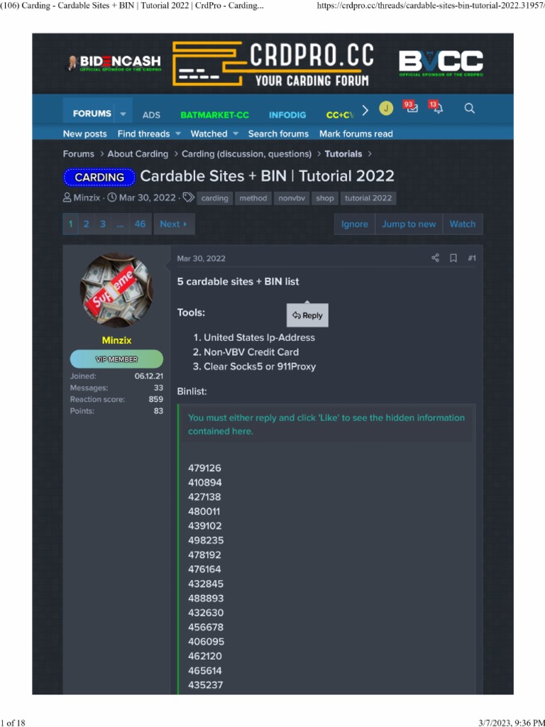 5 Cardable Sites + BIN List | PDF